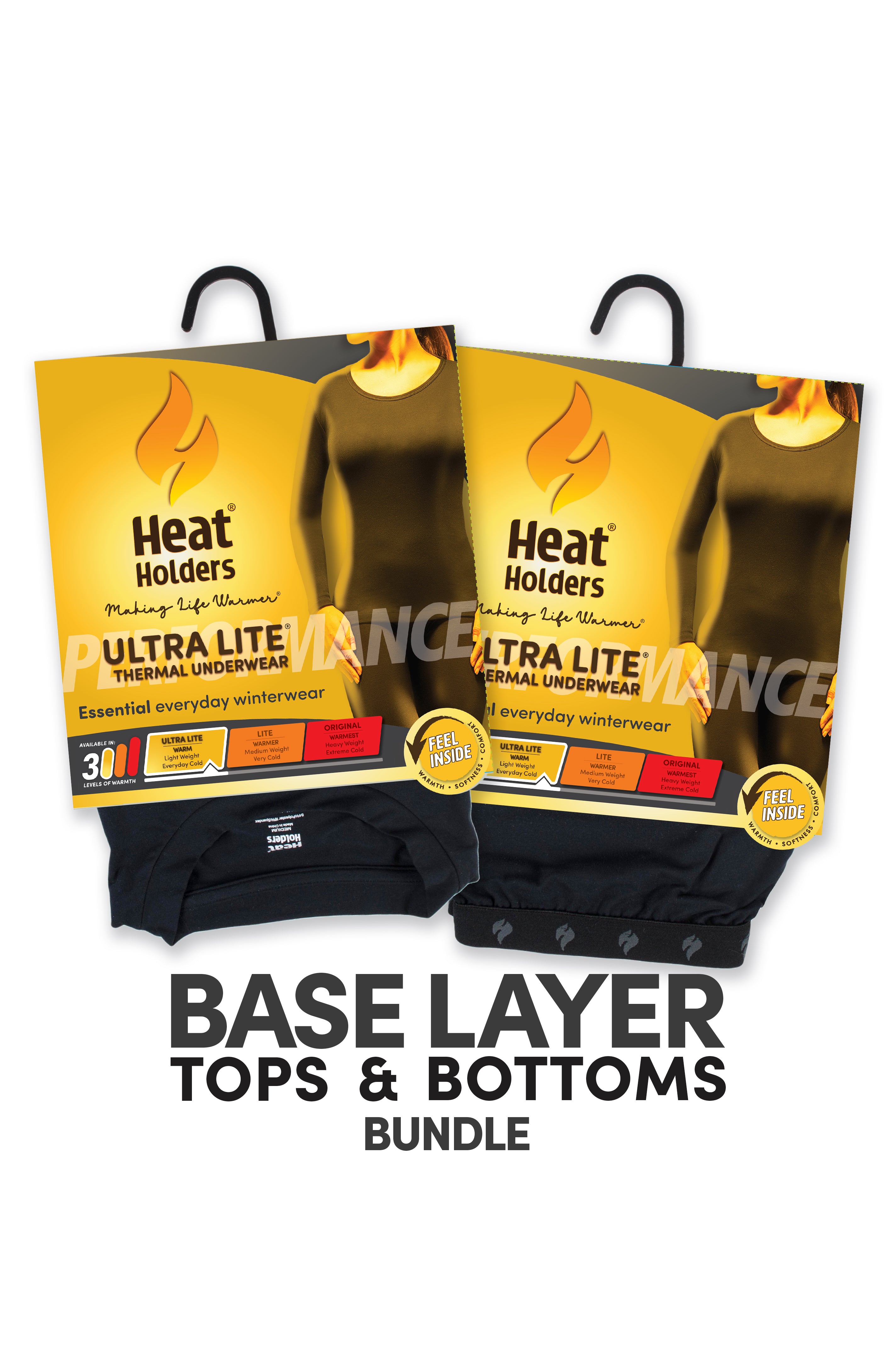 Women's Ultra Lite Base Layer Set in Black – Heat Holders®
